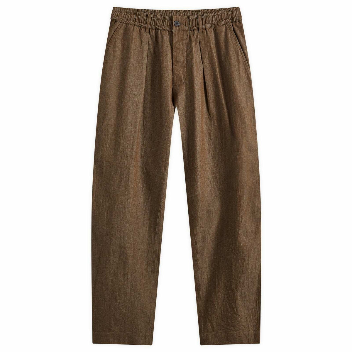 Universal Works Men's Twill Oxford Pant in Brown Universal Works