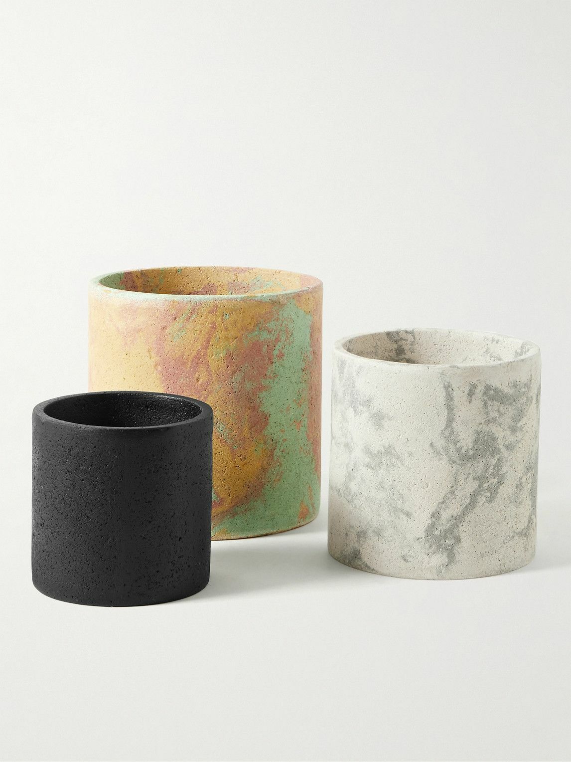 The Conran Shop - Set of Three Stone Plant Pots The Conran Shop