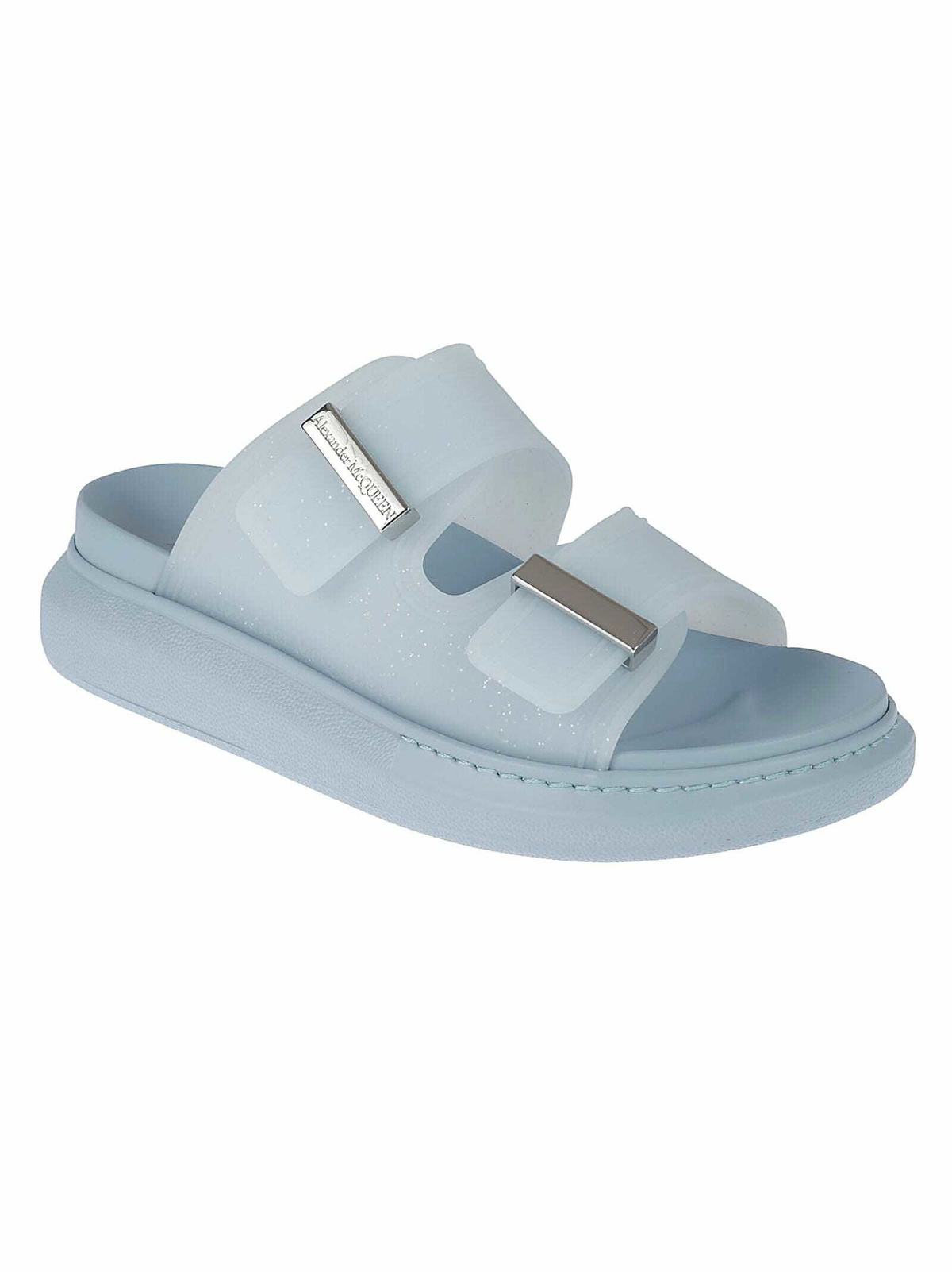 Alexander McQueen Engraved Logo Buckle Sliders Alexander McQueen