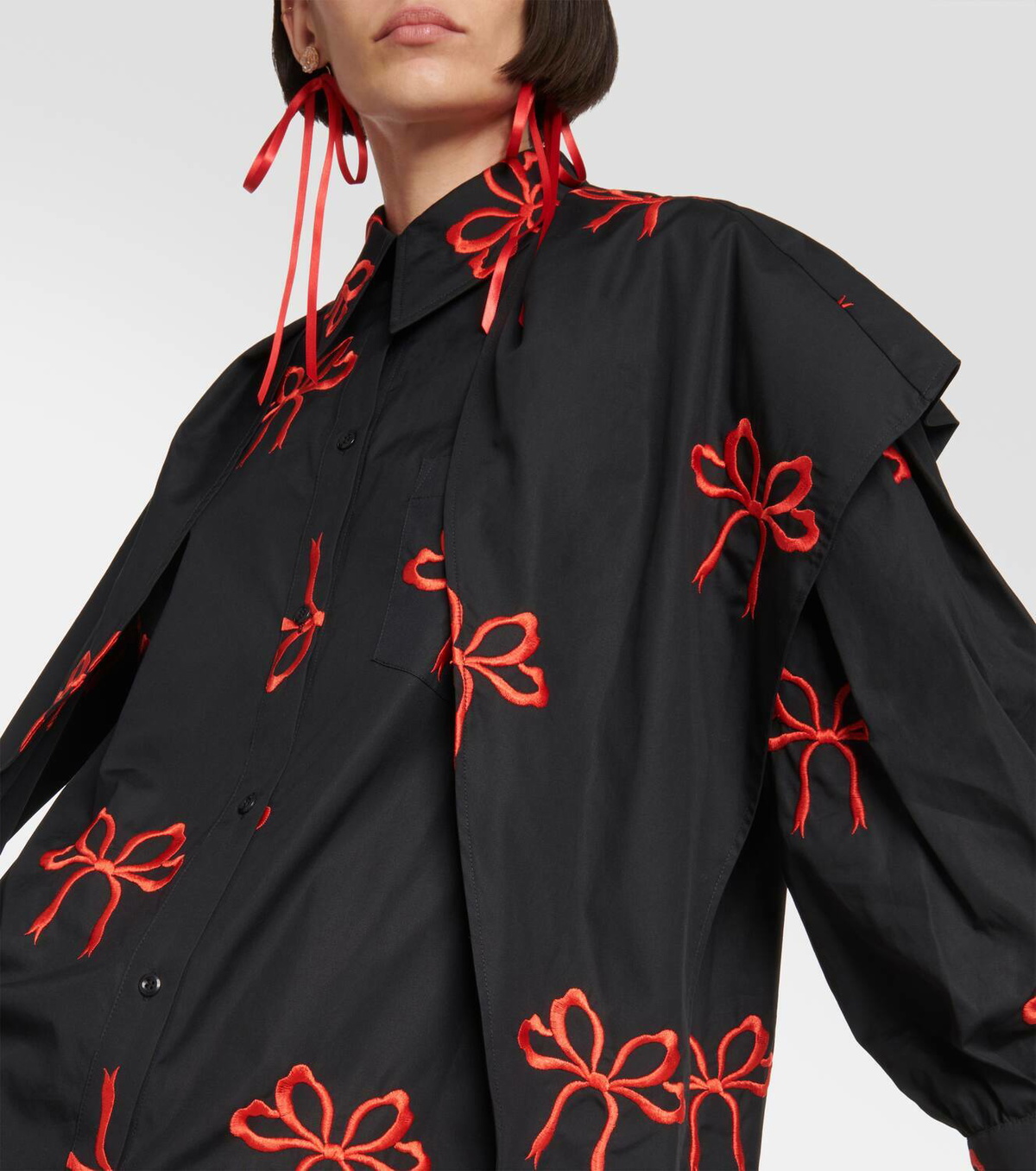 Simone Rocha Embroidered cotton shirt Simone Rocha