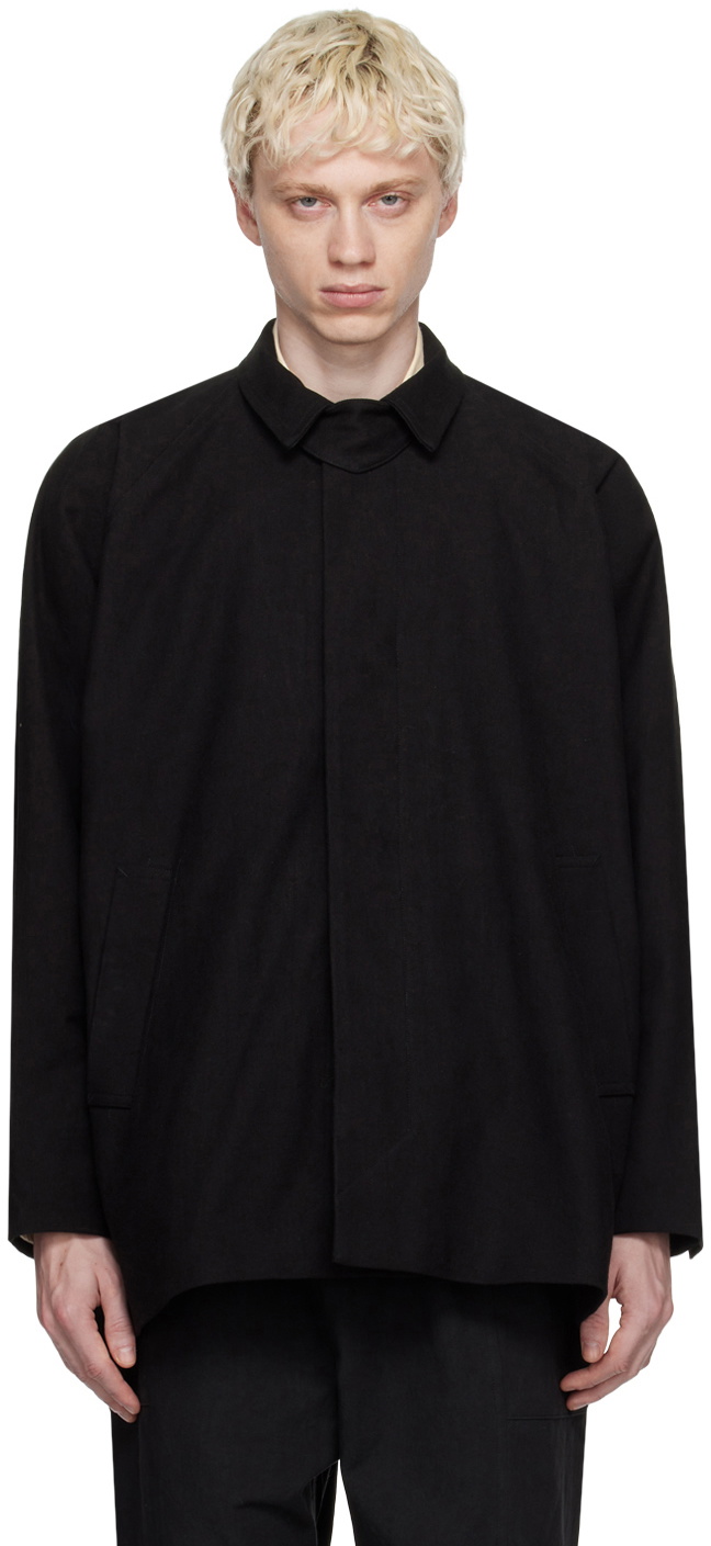 Jan-Jan Van Essche Black O-Project Coat Jan-Jan Van Essche