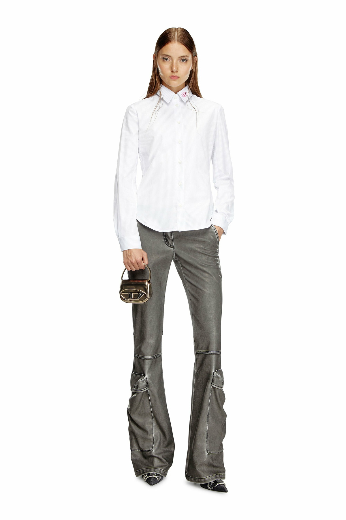 Diesel 1DR-XS-S-Iconic mini bag in mirrored leather - Handbags Womens ...