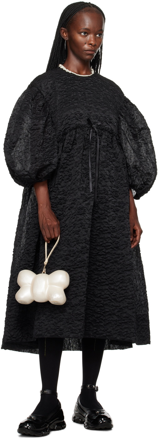 Simone Rocha Black Bow Midi Dress Simone Rocha