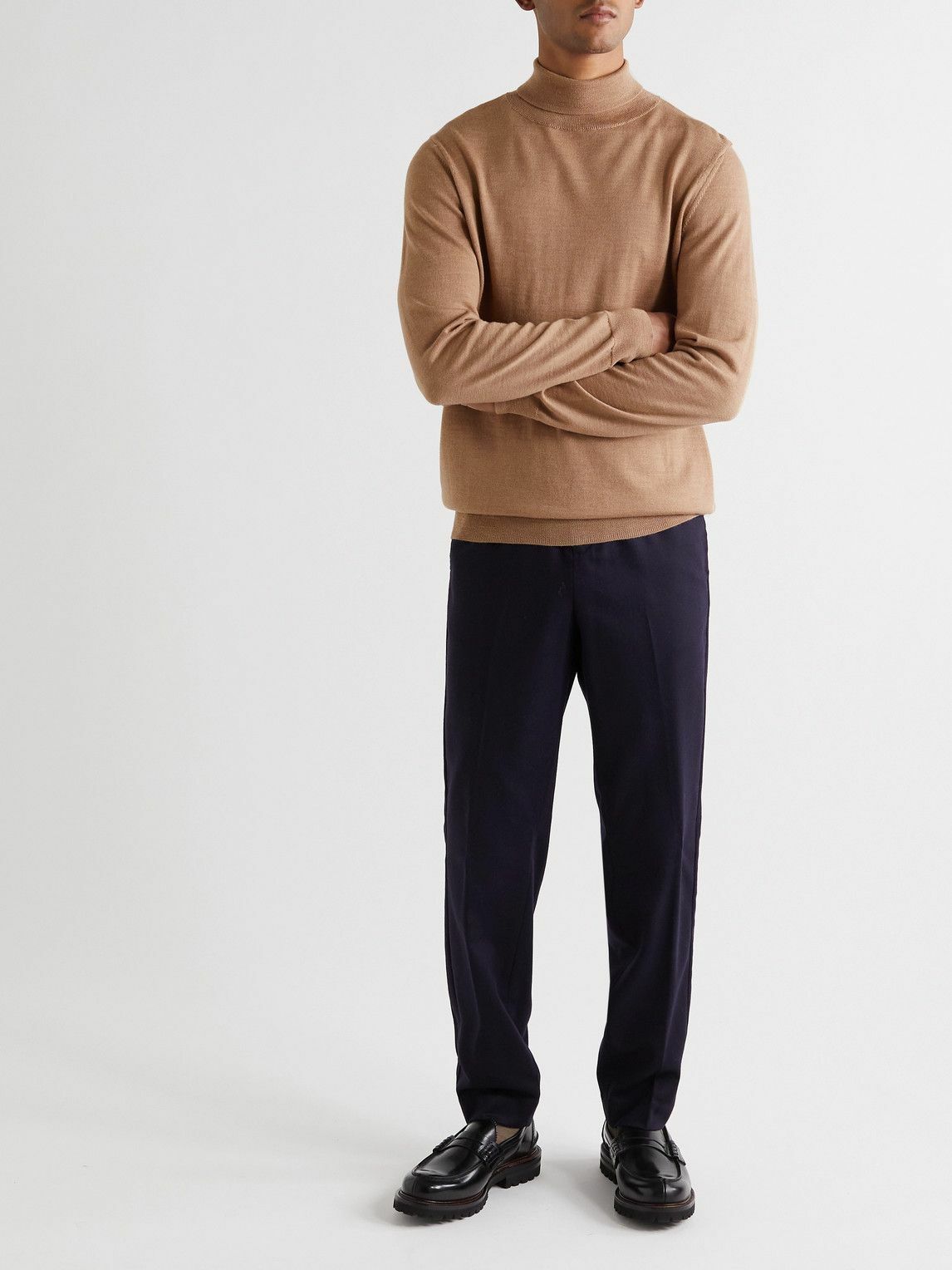 A.P.C. - Dundee Merino Wool Rollneck Sweater - Brown A.P.C.