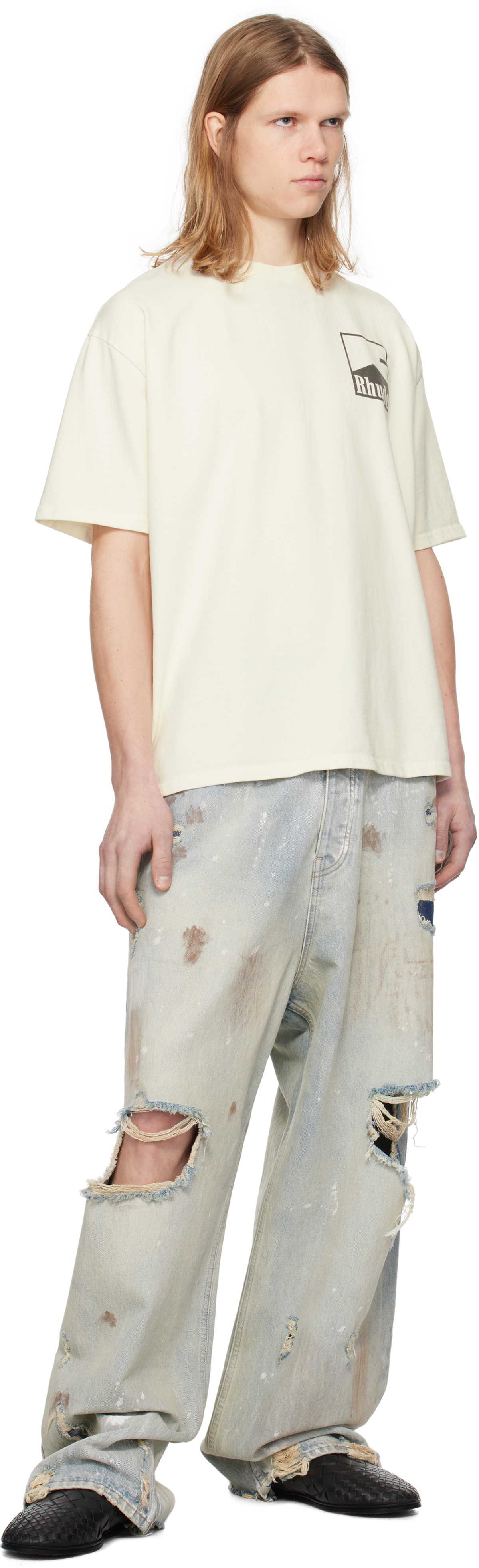 Rhude Off-White Chevron T-shirt Rhude