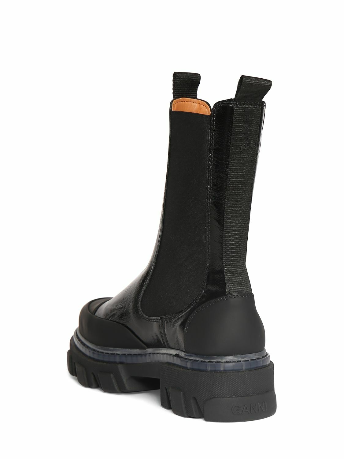 GANNI 50mm Cleated Mid Chelsea Boots GANNI