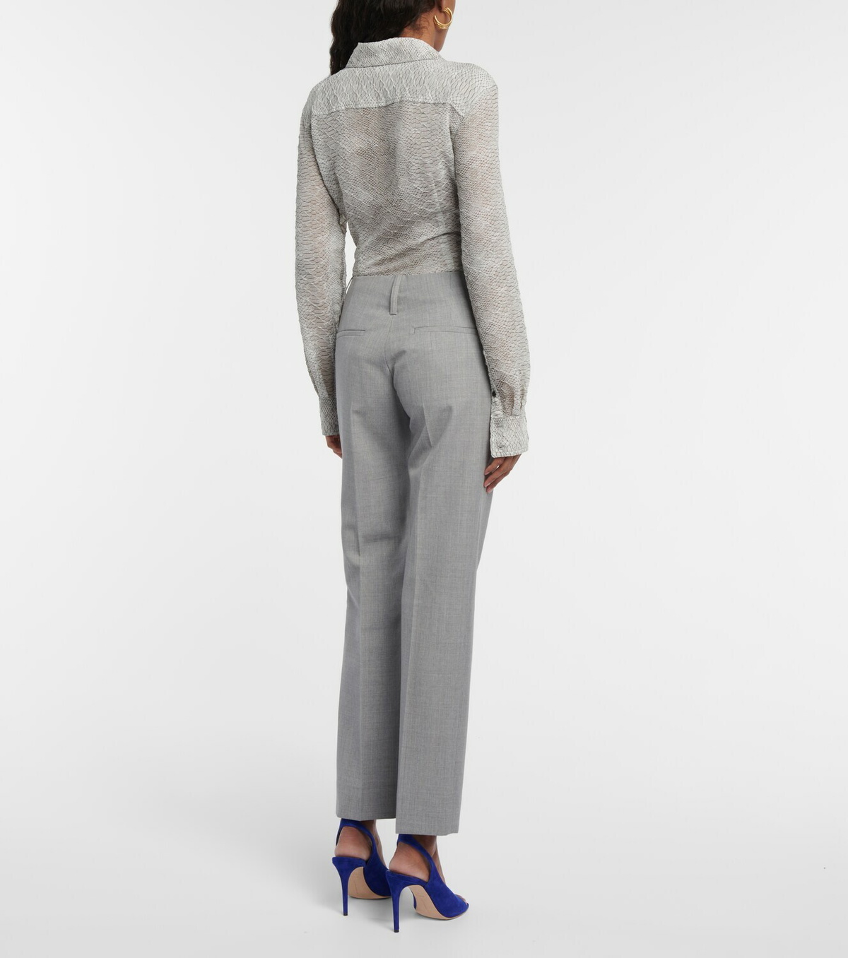 Victoria Beckham - Pleated slim virgin wool pants Victoria Beckham