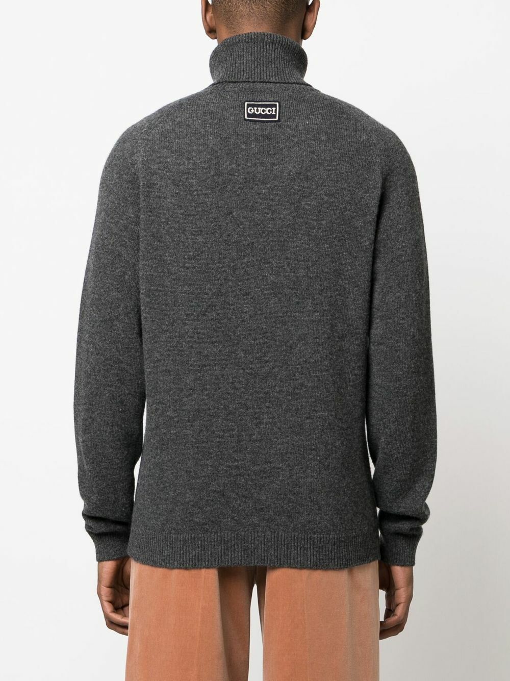 Gucci Grey Turtleneck Wool Sweater Gucci