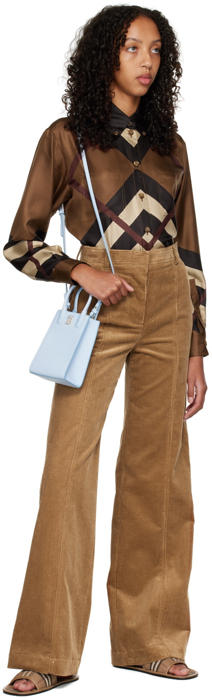 Burberry Brown Wide-Leg Trousers Burberry