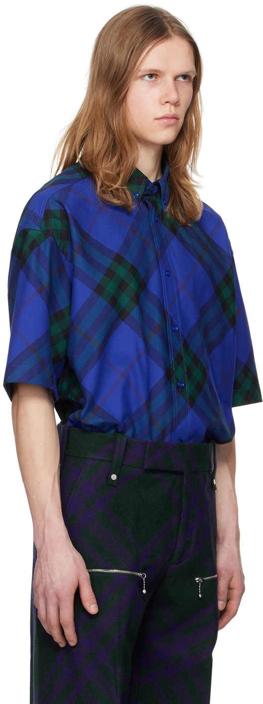 Burberry Blue Check Shirt Burberry