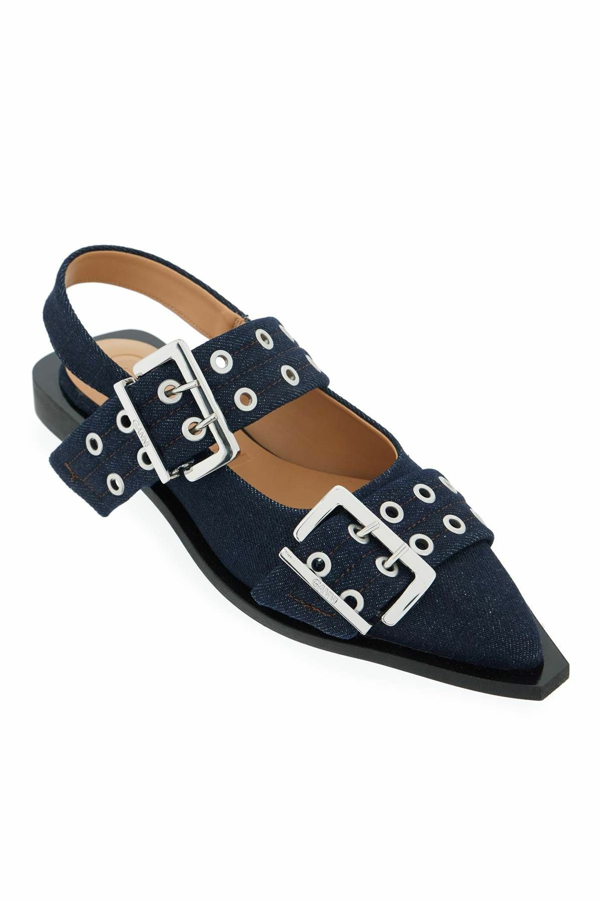 GANNI slingback flats Blue GANNI