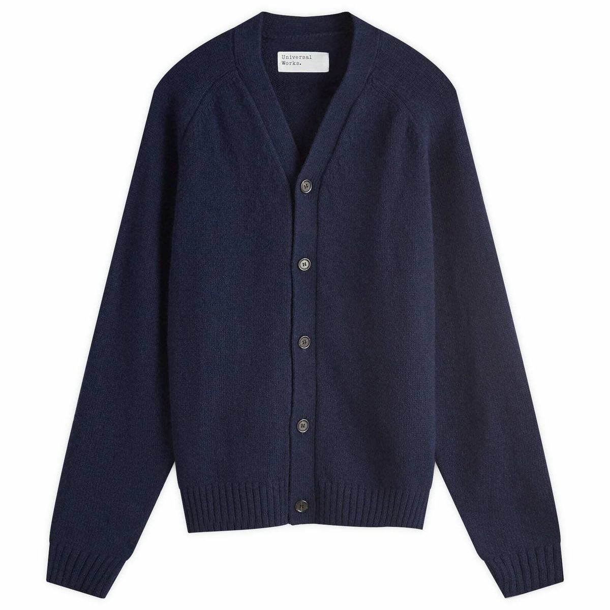 Universal Works Men's Eco Wool David Cardigan in Navy Universal Works