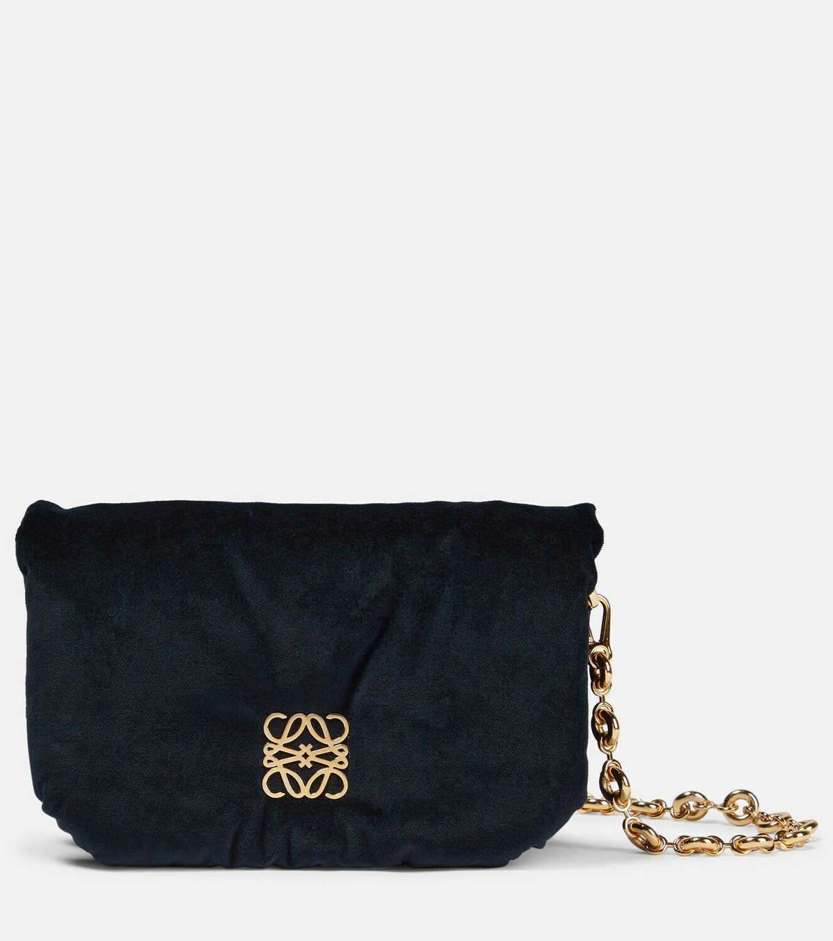 Loewe - Goya Puffer Small velvet shoulder bag Loewe