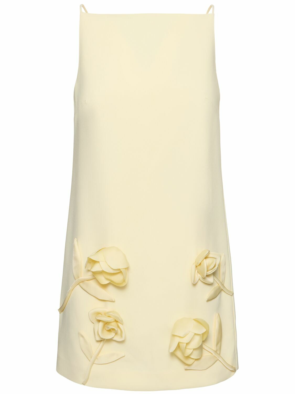 SELF-PORTRAIT Crepe Flower Mini Dress Self-Portrait