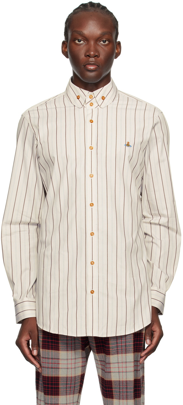 Vivienne Westwood Beige 2 Button Krall Shirt Vivienne Westwood