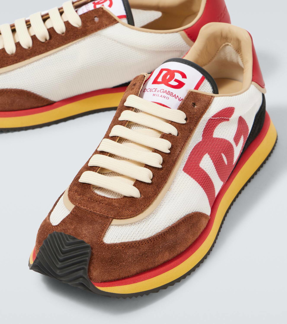 Dolce&Gabbana DG Runner suede-trimmed sneakers Dolce & Gabbana