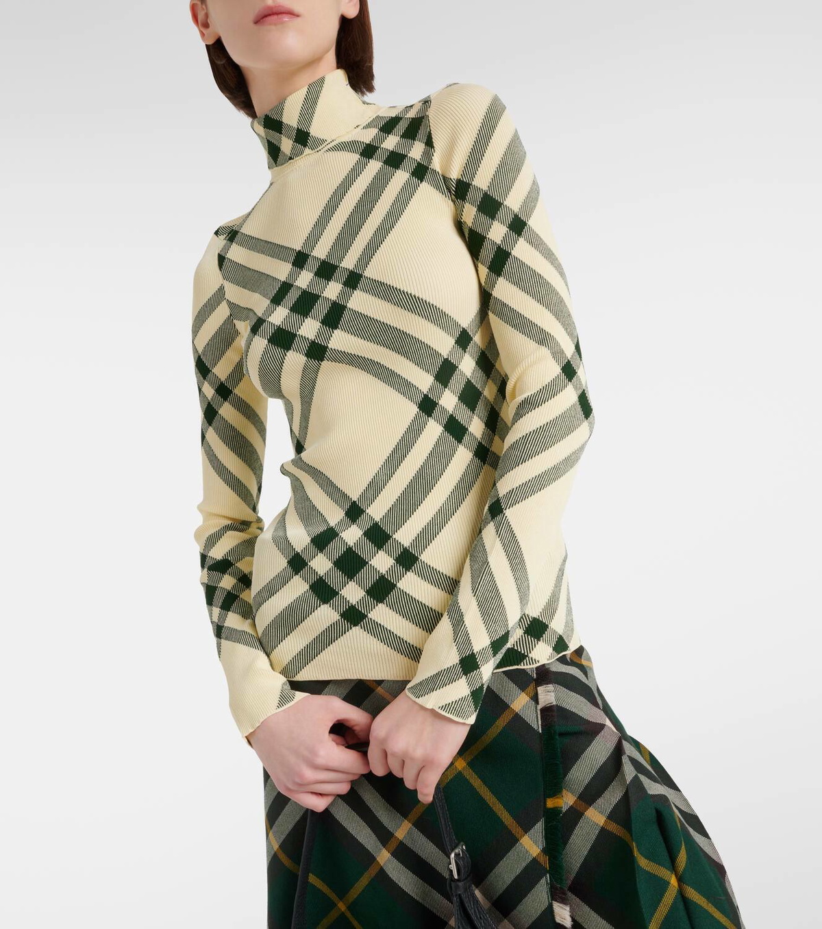 Burberry Burberry Check turtleneck sweater Burberry