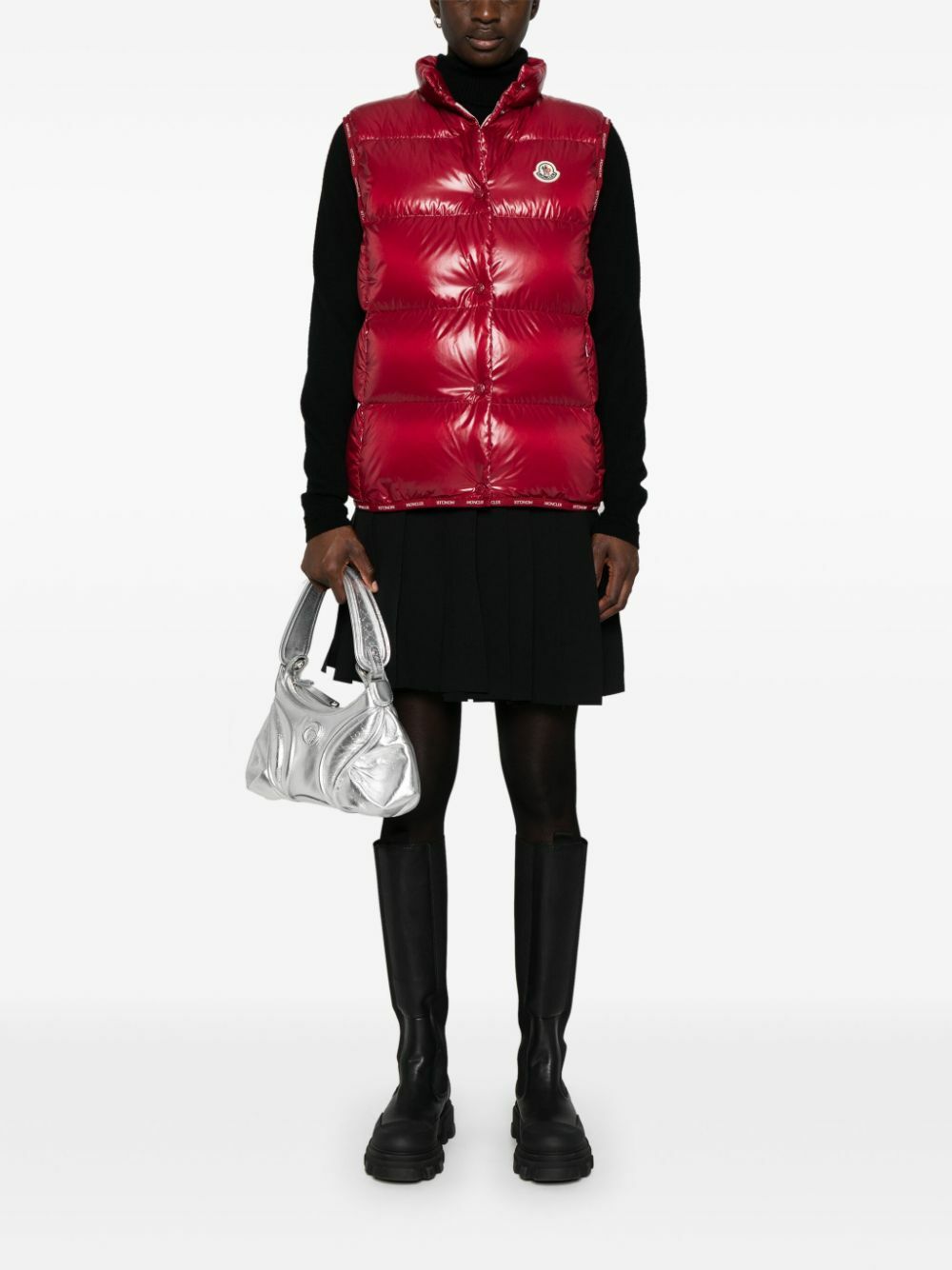 Moncler Red Badia Quilted Gilet Moncler