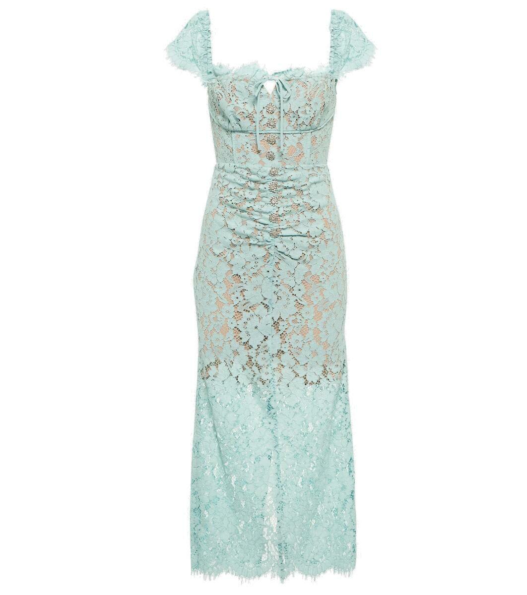 Self-Portrait Embellished lace midi dress Self-Portrait