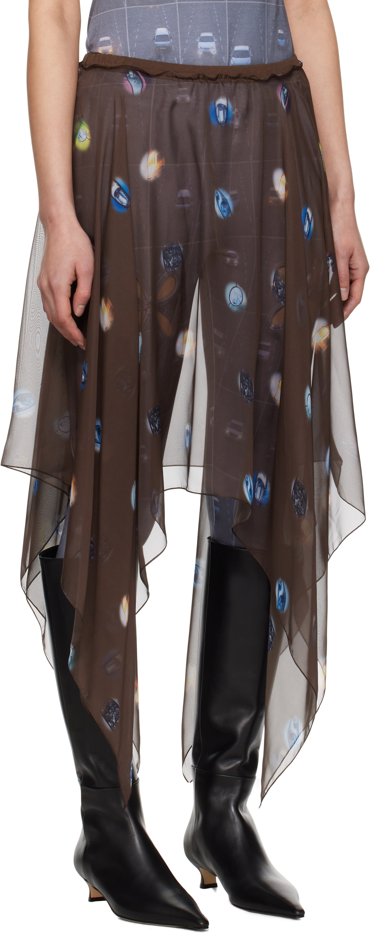 J.Kim Brown Anton Belinskiy Edition Spotlight Midi Skirt J.KIM