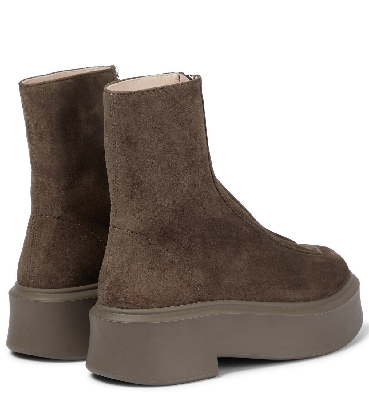 The Row - Zipped Boot 1 suede boots The Row