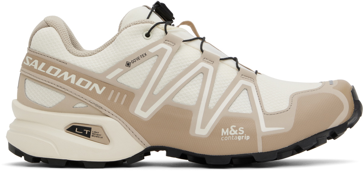 Salomon Beige & Off-White Speedcross 3 GORE-TEX Sneakers Salomon