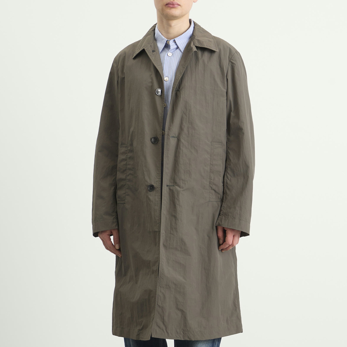 Dries Van Noten Men's Washed Water Repellent Trench Coat in Khaki Dries ...