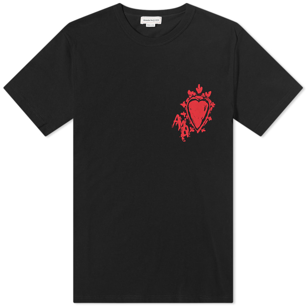 Alexander McQueen Heart Print Tee Alexander McQueen