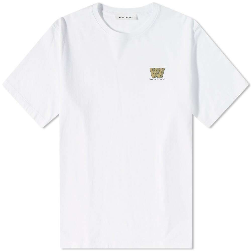 Wood Wood Men's Sami Logo T-Shirt in White Wood Wood
