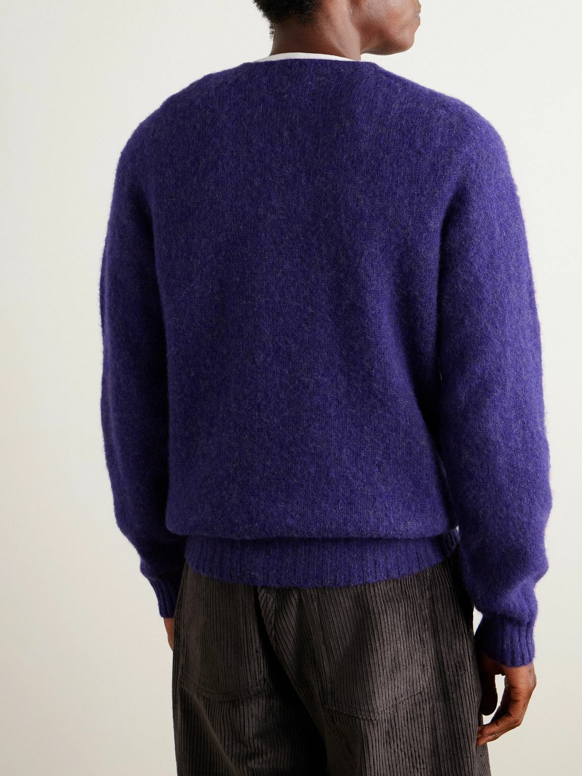 Drake's - Brushed-Wool Sweater - Purple Drake's