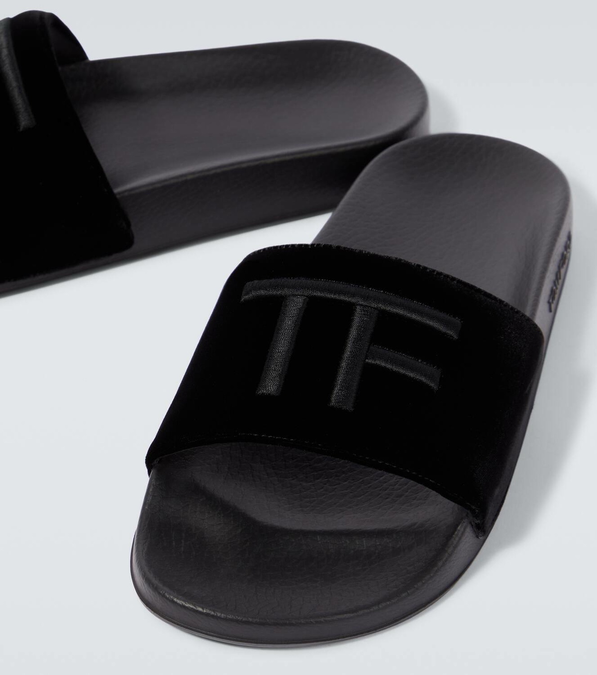 Tom Ford Harris logo velvet slides TOM FORD