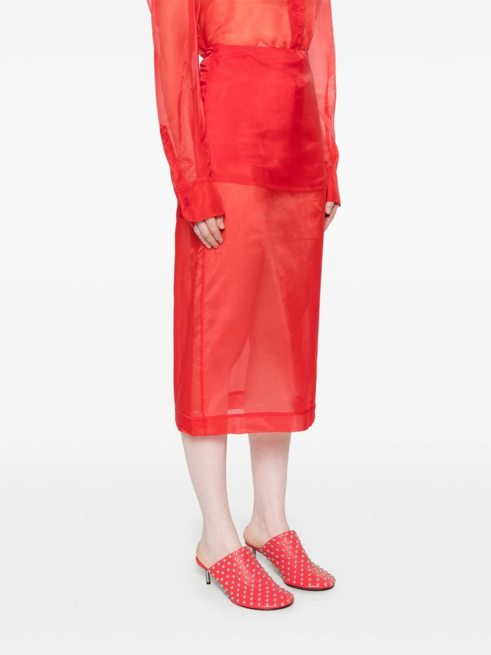 The Frankie Shop Red Peri Skirt The Frankie Shop