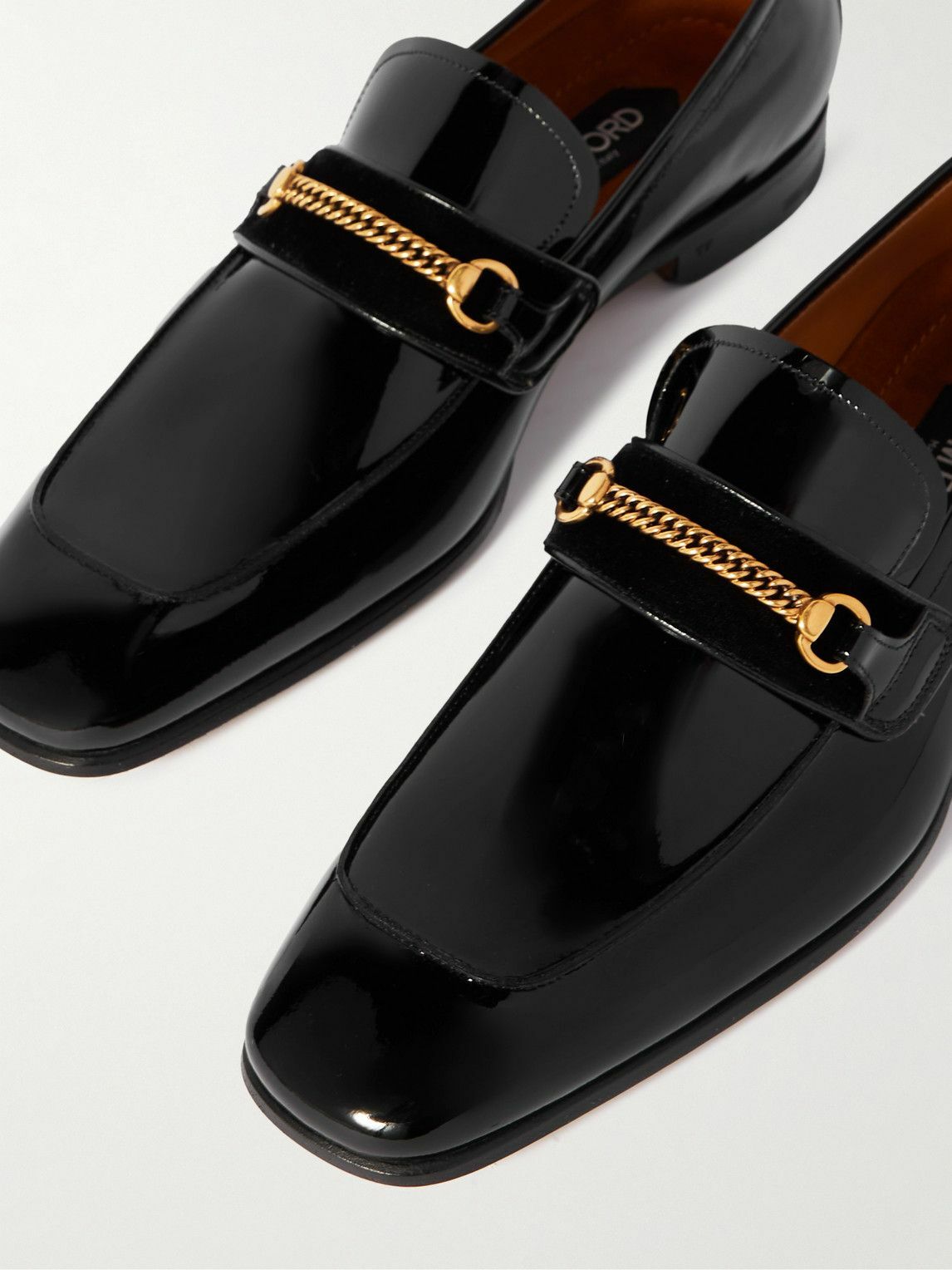 TOM FORD - Bailey Embellished Patent-Leather Penny Loafers - Black TOM FORD
