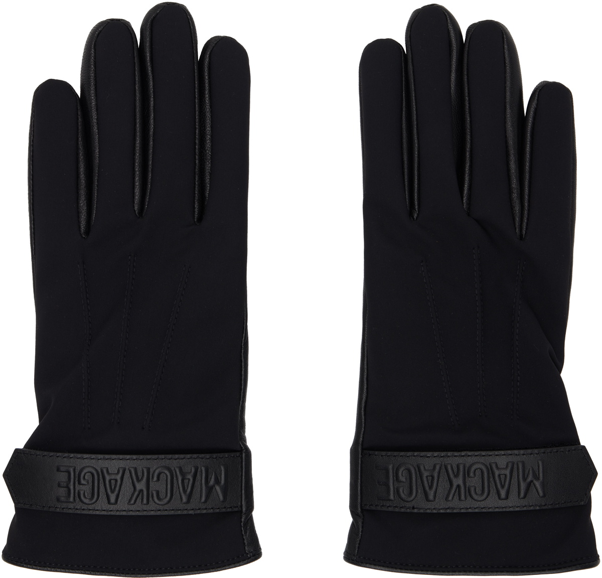 MACKAGE Black OZ (R) Leather Gloves Mackage