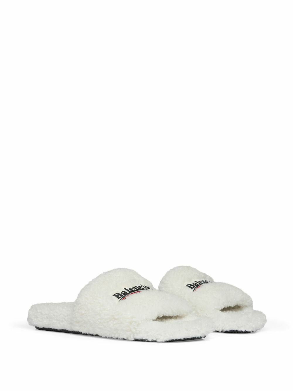 BALENCIAGA - Furry Slides Balenciaga