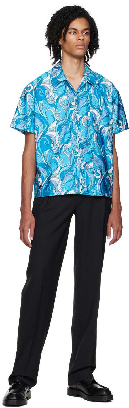 Coperni SSENSE Exclusive Blue Nylon Shirt Coperni