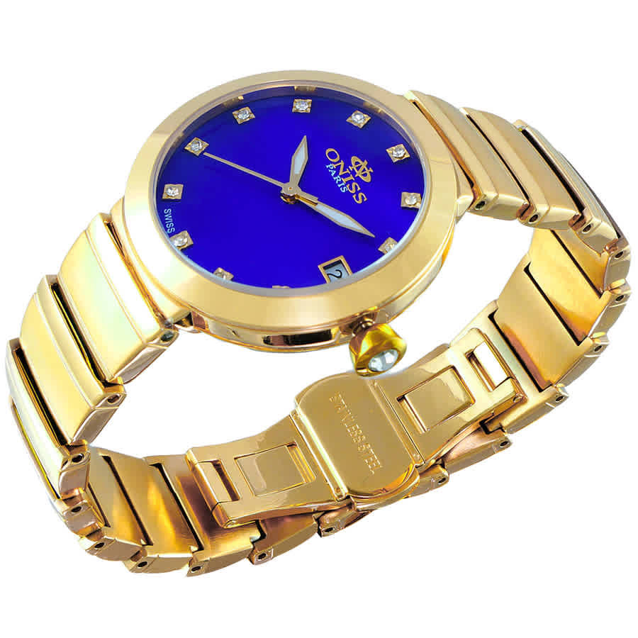Oniss ON5559SS Quartz Blue Dial Ladies Watch ON5559SSGBU Oniss