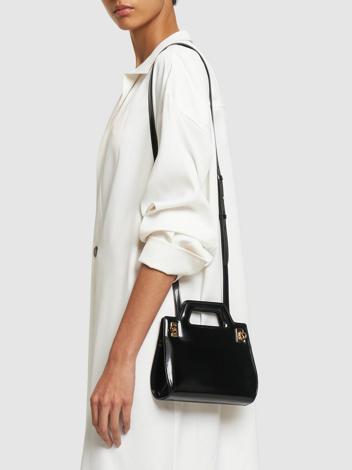 FERRAGAMO - Mini Wanda Leather Top Handle Bag Salvatore Ferragamo