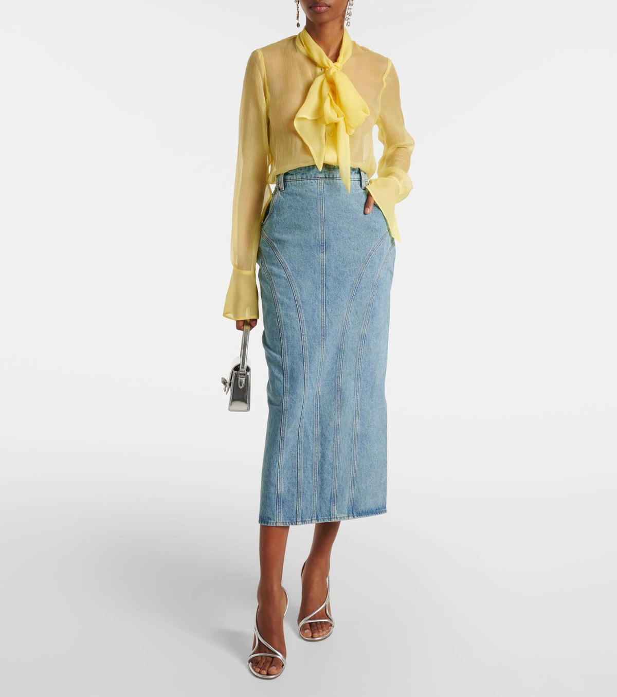Nina Ricci Denim midi skirt Nina Ricci