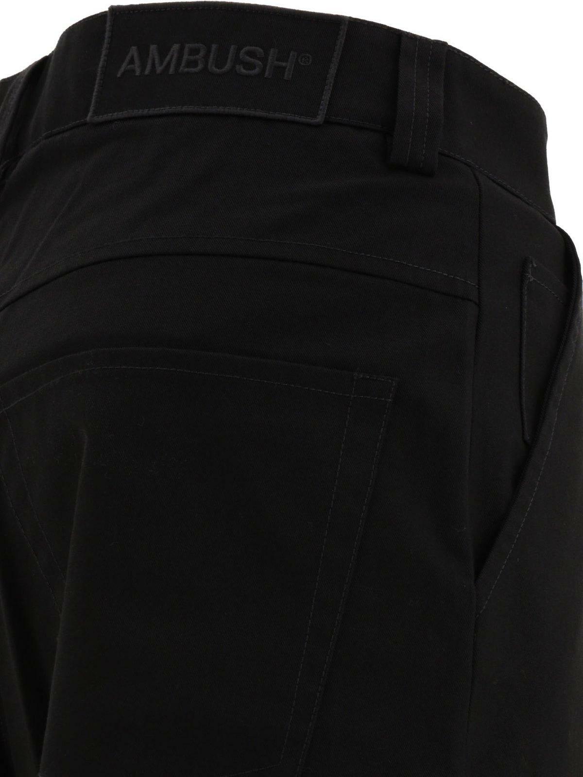 AMBUSH Logo Embroidered Zip Up Trousers Ambush