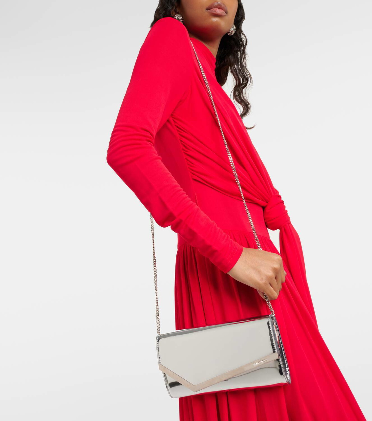 Jimmy Choo Emmie mirrored clutch Jimmy Choo