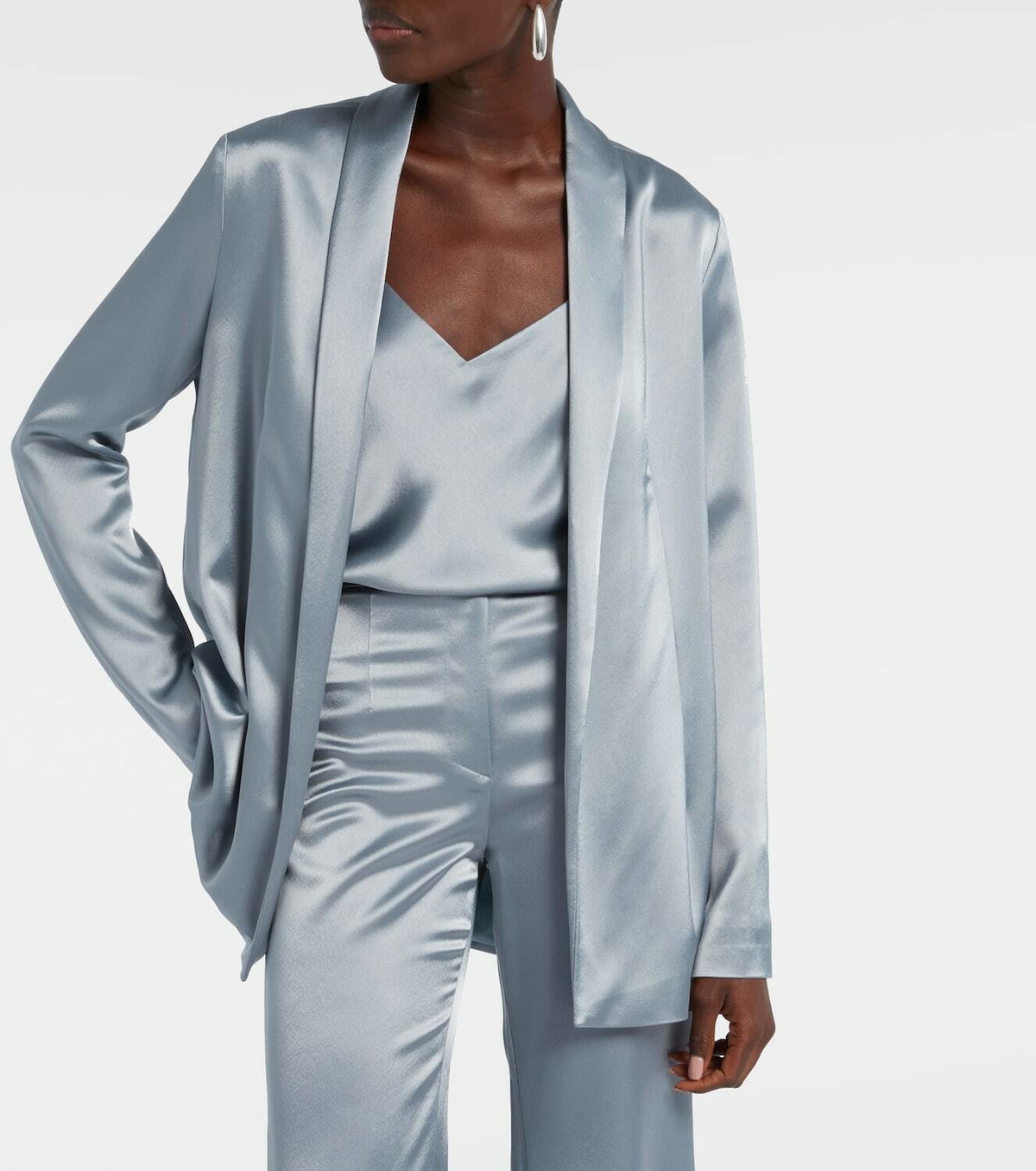 Galvan Julianne satin blazer Galvan