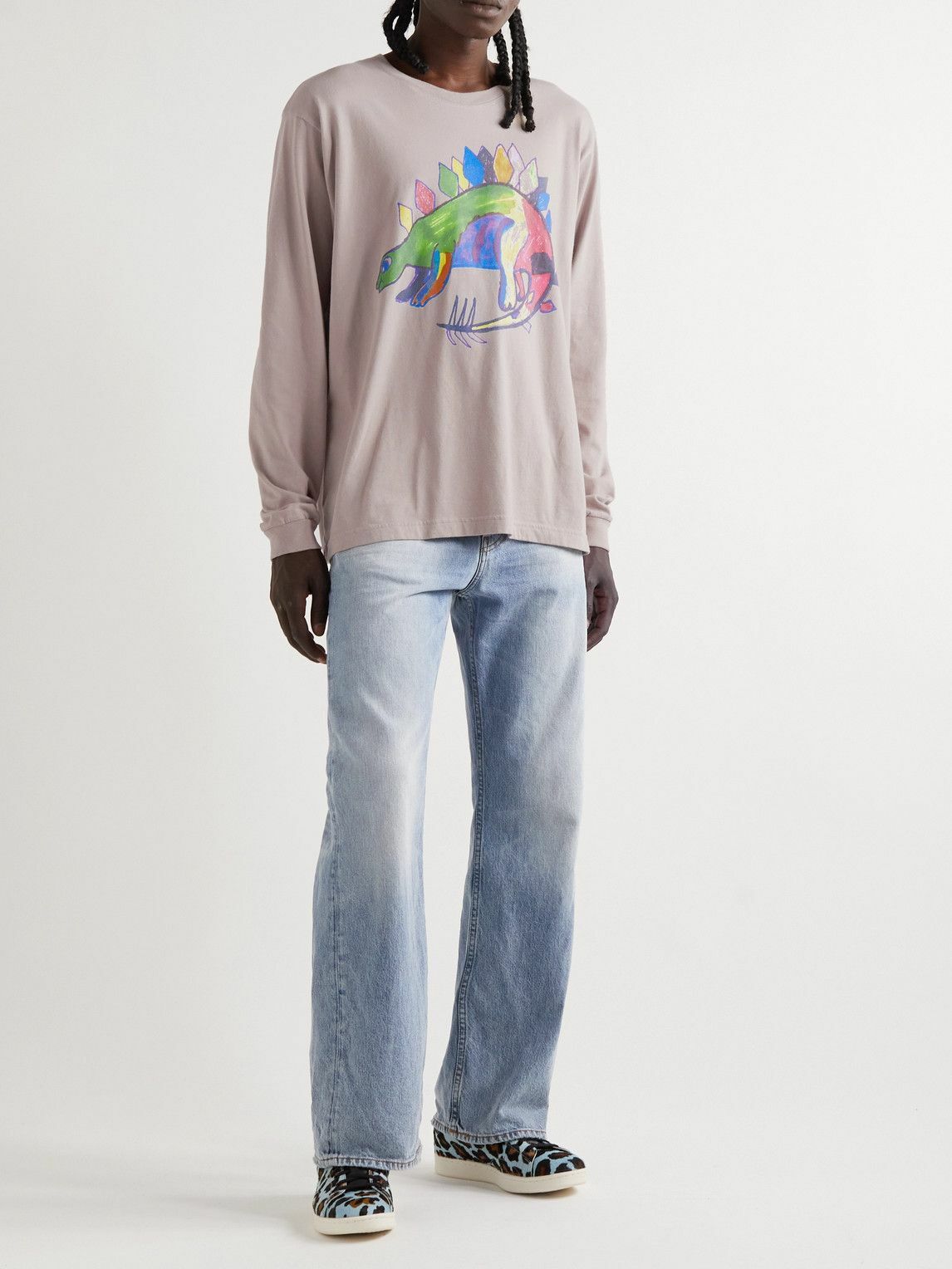 GOOD MORNING TAPES - LSD World Peace Dinosaur Printed Organic Cotton ...