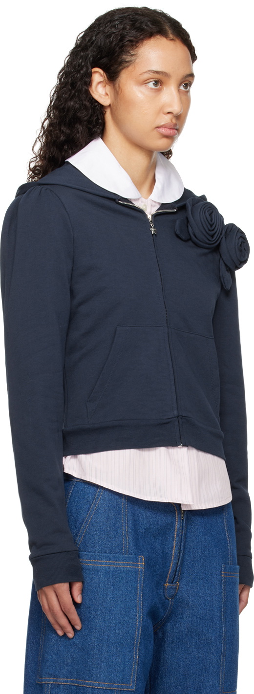 Sandy Liang Navy Sookie Hoodie Sandy Liang