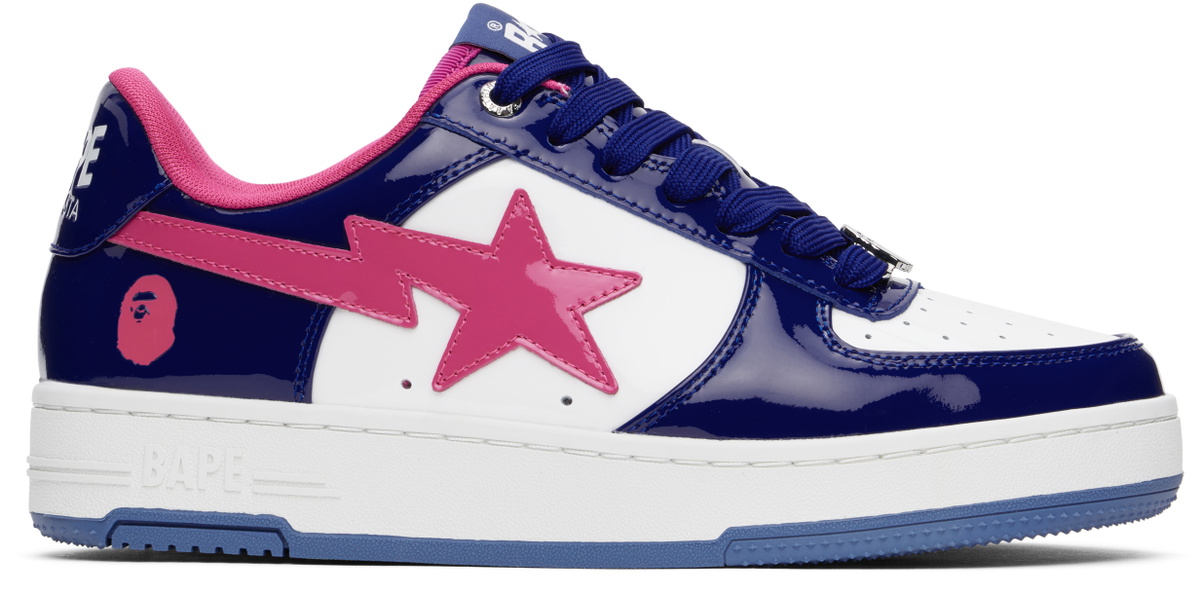 BAPE Navy & Pink BAPE STA #1 Sneakers A Bathing Ape
