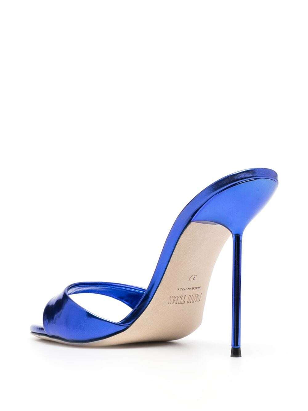 PARIS TEXAS - Lidia Mirror Leather Mules Paris Texas