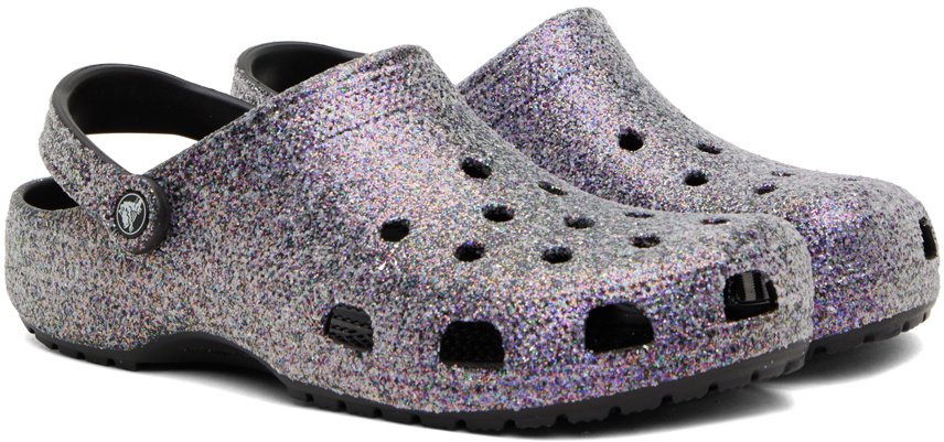 Crocs Purple Classic Glitter Clogs Crocs