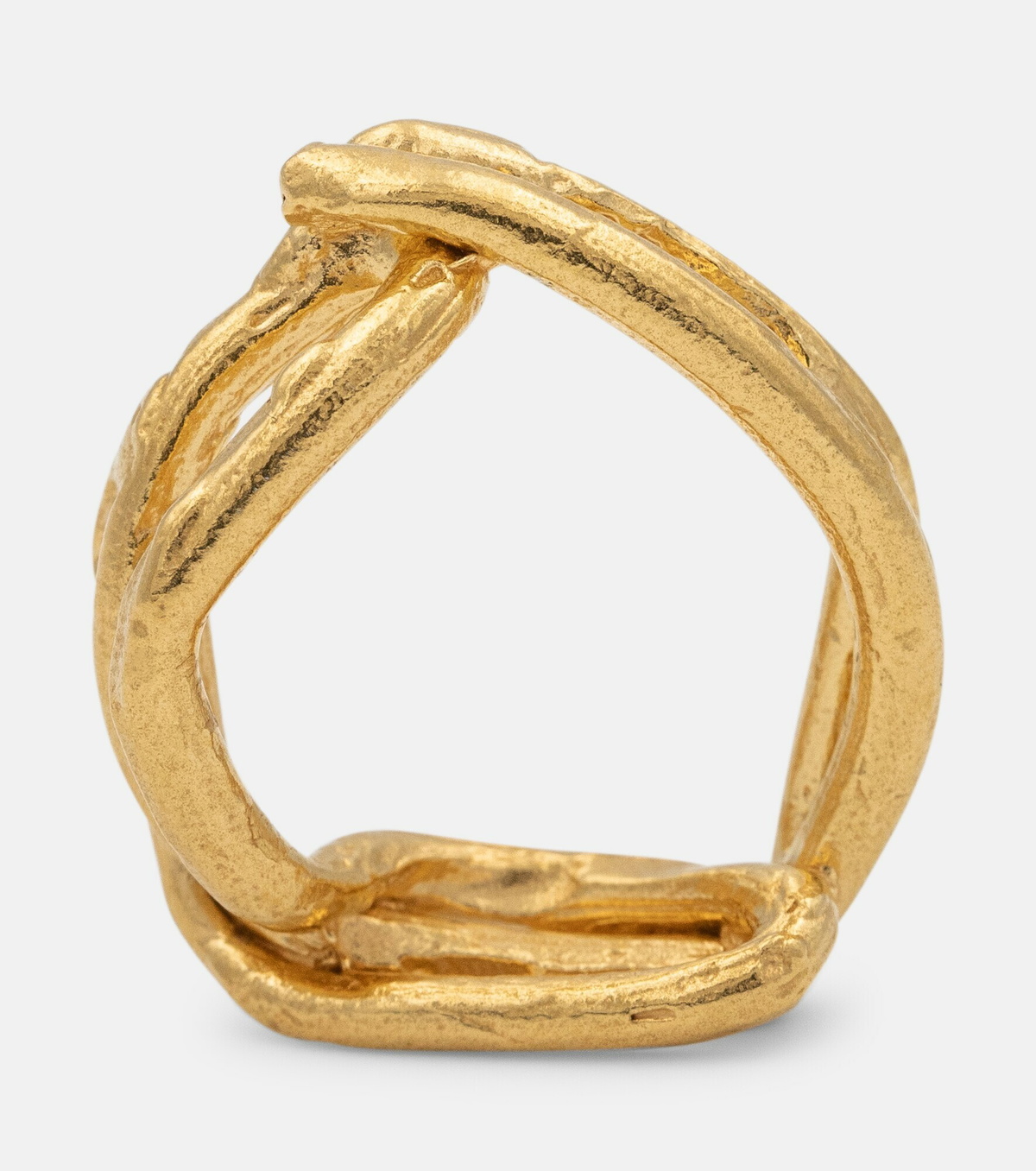 Alighieri - The Beginning of the Plait 24kt gold vermeil ring Alighieri