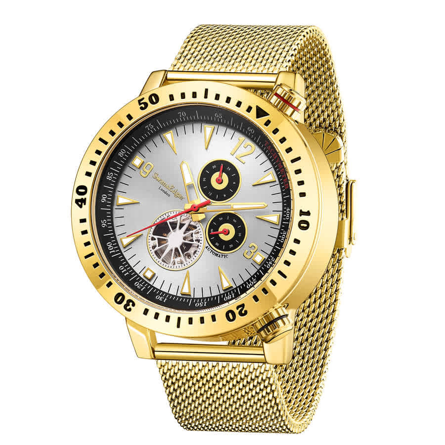 Swan & Edgar Vantage Timer Chronograph Automatic White Dial Mens Watch ...