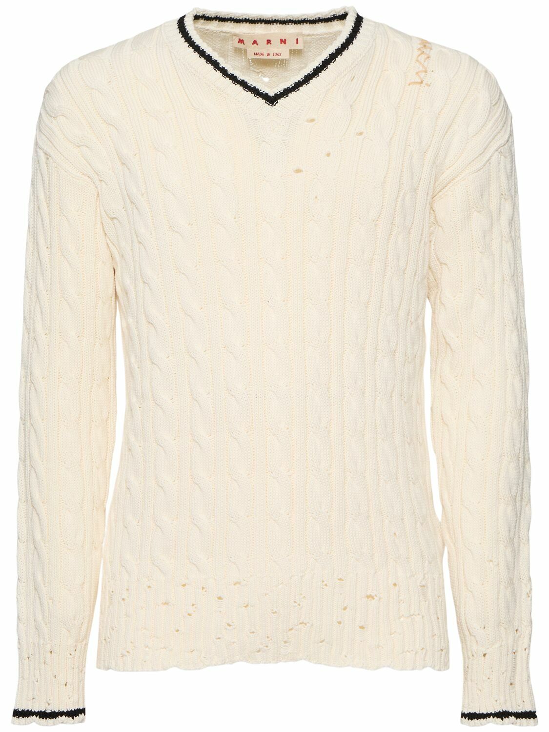 MARNI V-neck Knitted Sweater Marni